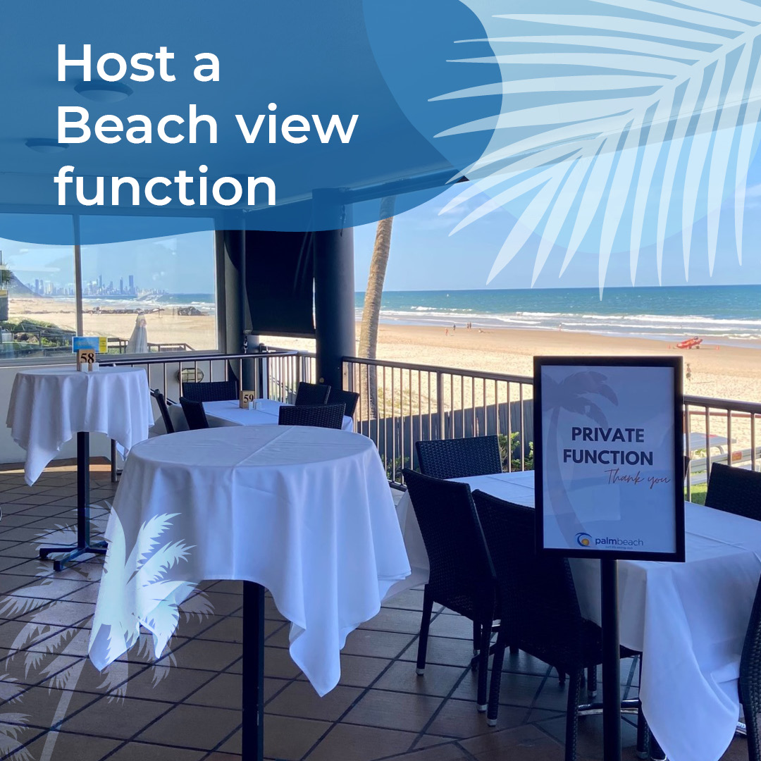 Casual function room at Palm Beach Surf Club